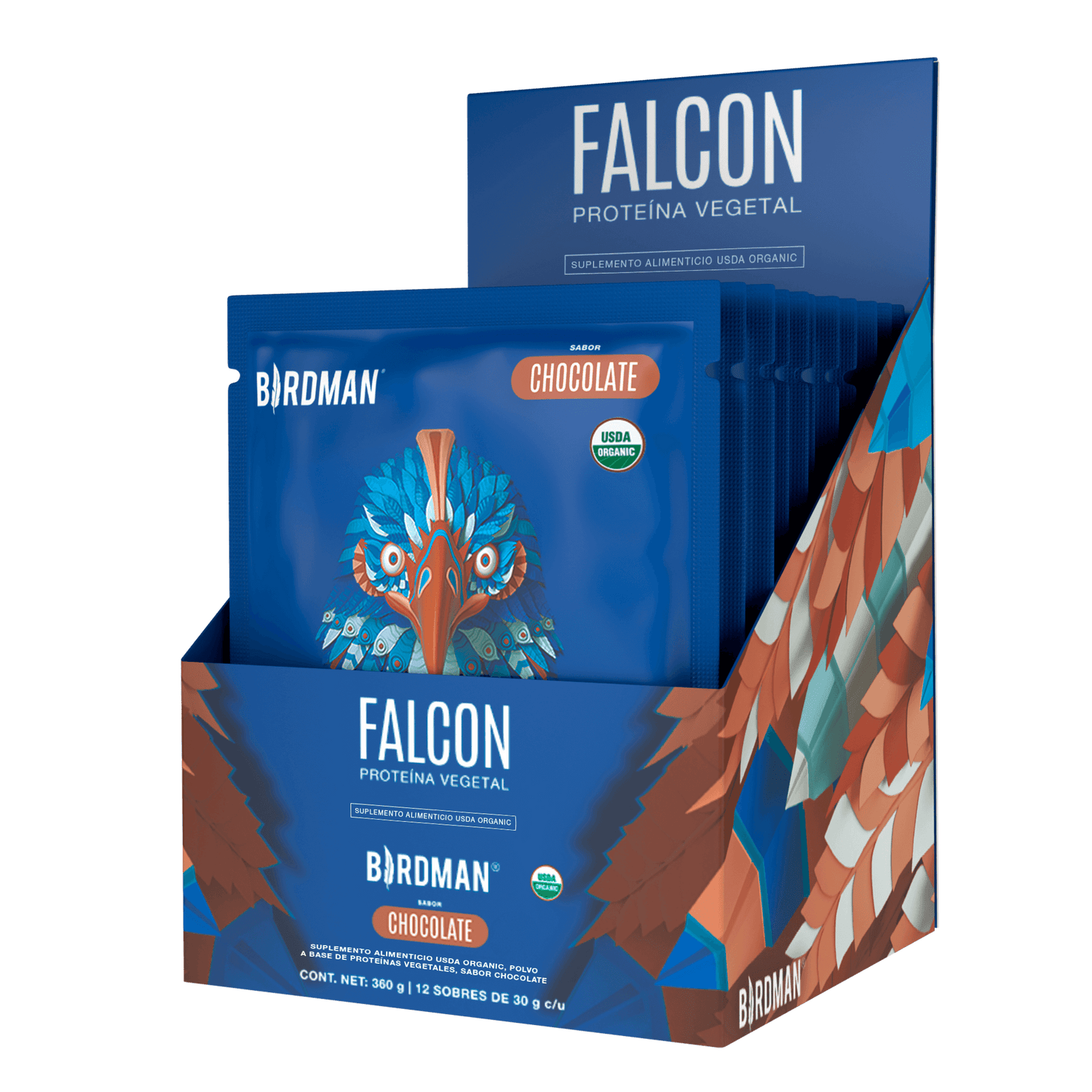 Falcon Protein Chocolate 12 Pack Sobres