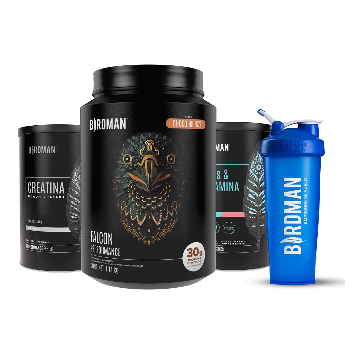 Performance Pack - Falcon Performance 1.140kg + Creatina + BCAAs + Sha ...