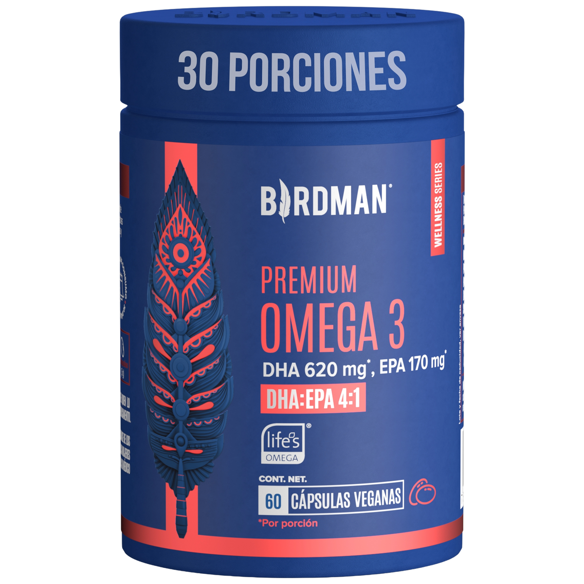 Premium Omega 3 - 60 Cápsulas - 30 Porciones — Birdman MX